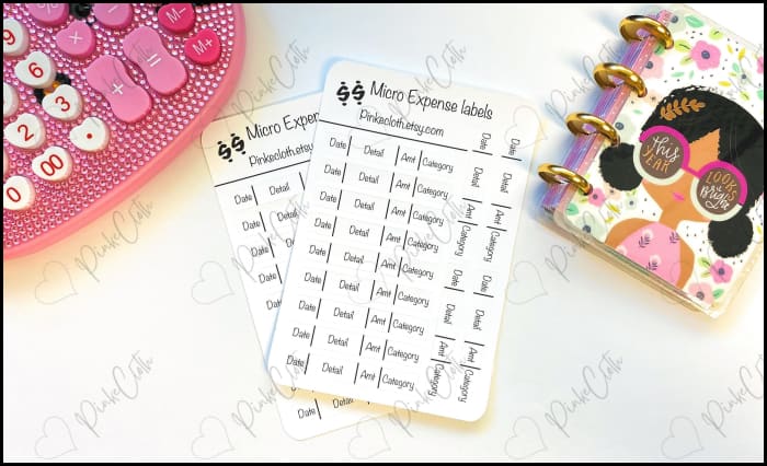 Expense Tracking Header Labels stickers | minimalist planner stickers ...