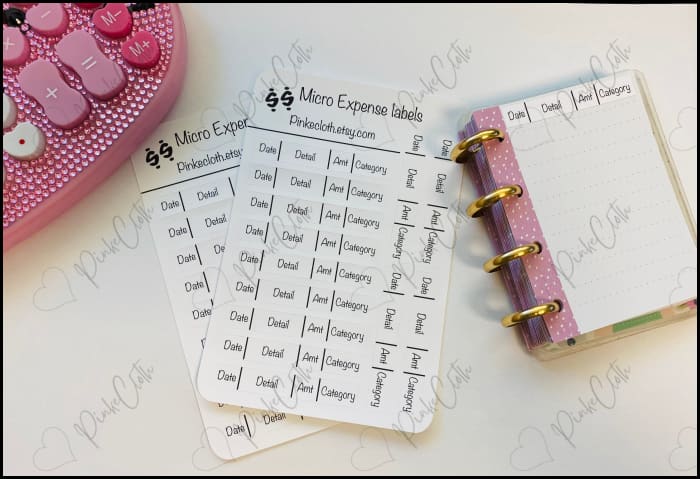 Expense Tracking Header Labels stickers | minimalist planner stickers ...